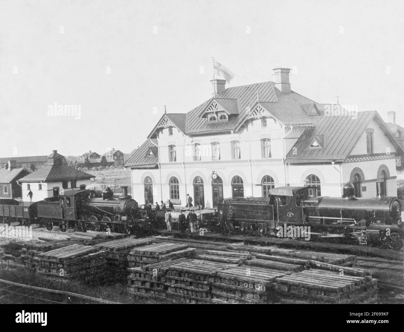 SWB 38? + 51.station house in stone built in 1898. Built before other ...