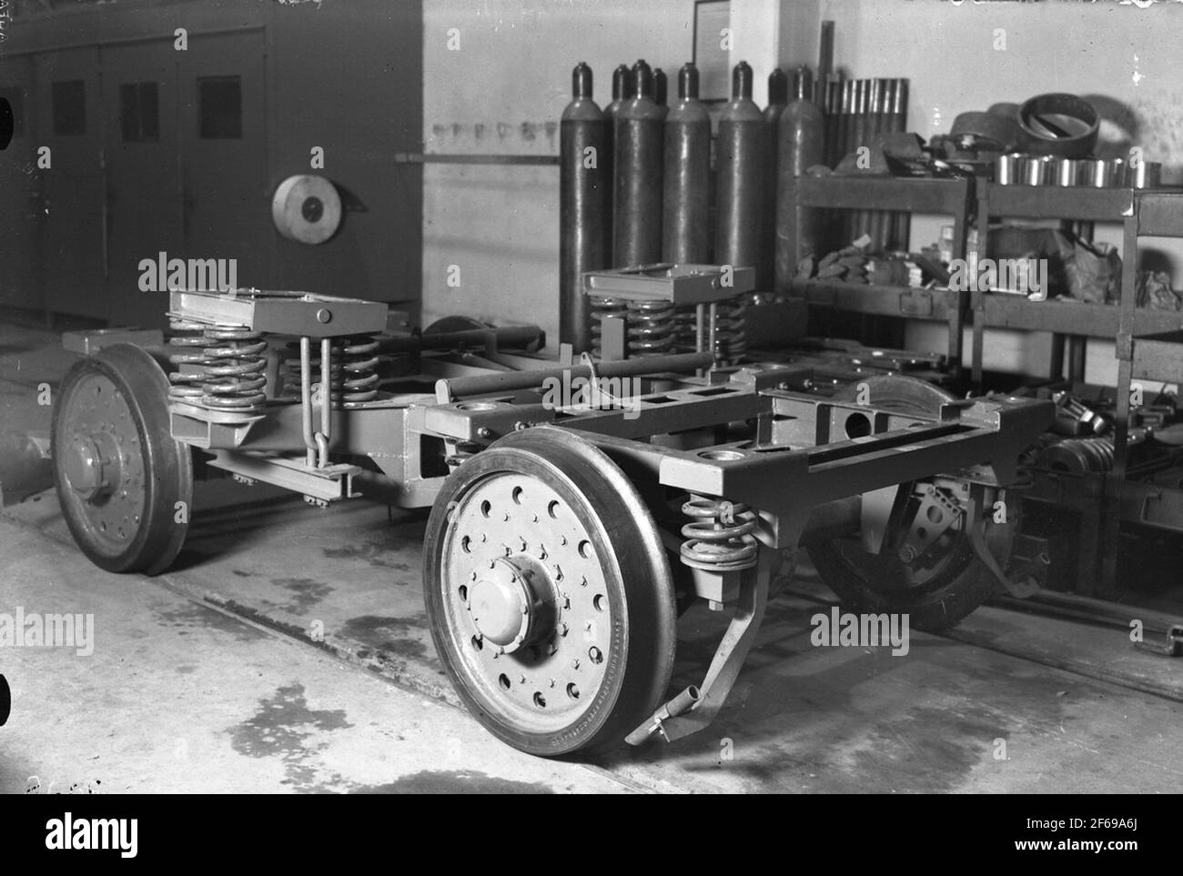 Drive bogie to rail bus SDJ 303 Stock Photo - Alamy