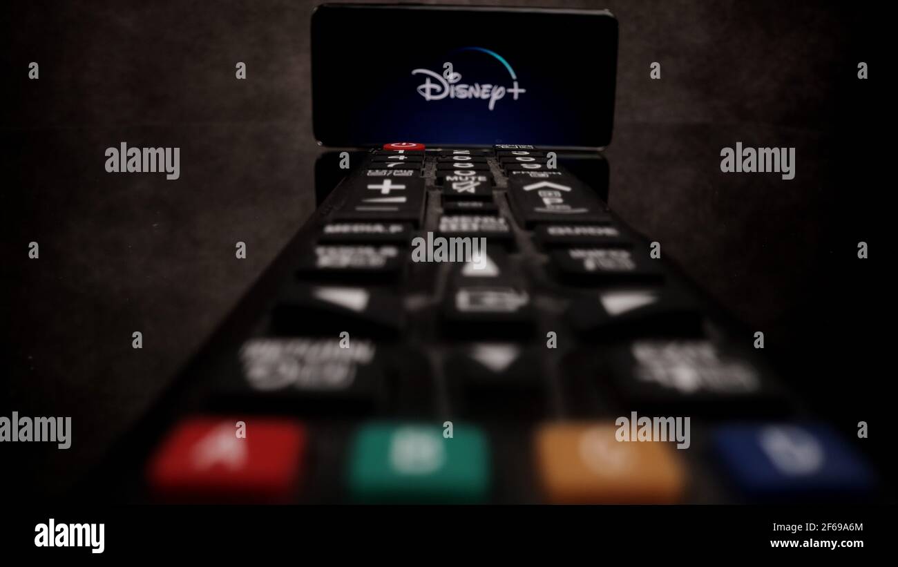 Disney Plus Streaming - Flight over TV Remote control - CITY OF ...