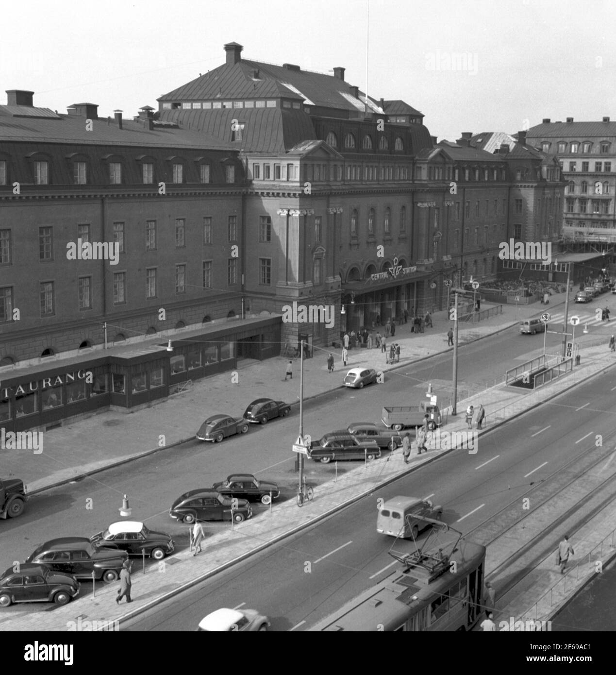 Stockholm Central, with part of Vasagatan in the front edge of the ...