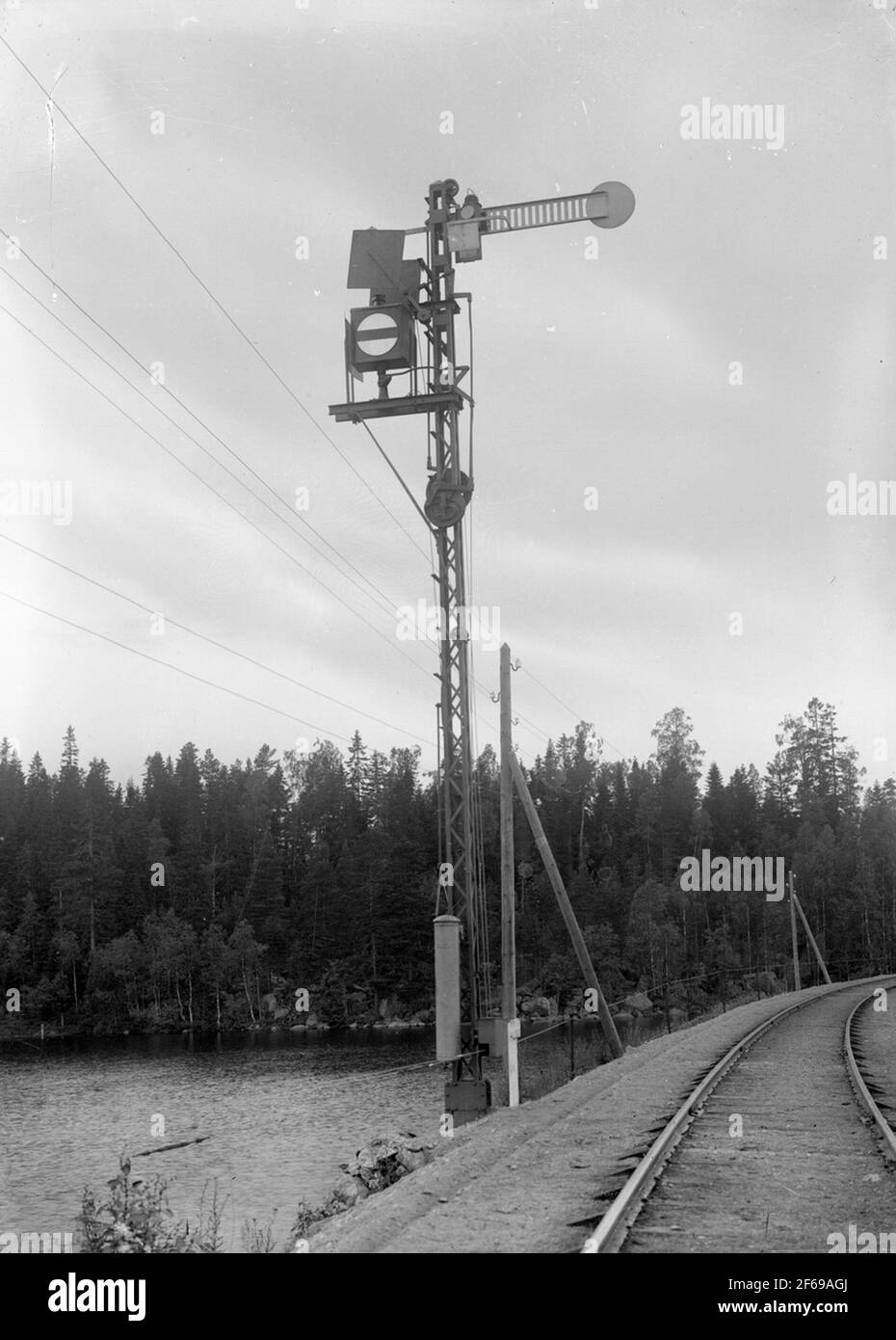 Old semaphore railway signals hi-res stock photography and images - Alamy