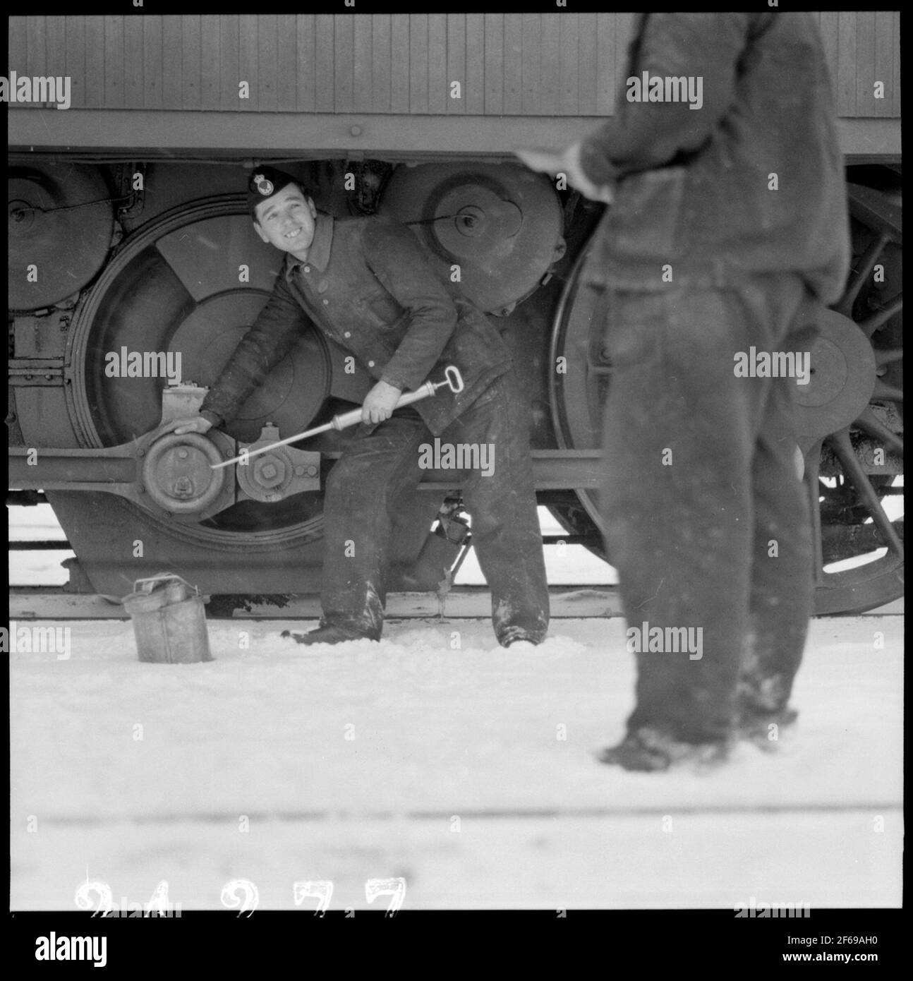 Lubrication of locomotive Stock Photo - Alamy