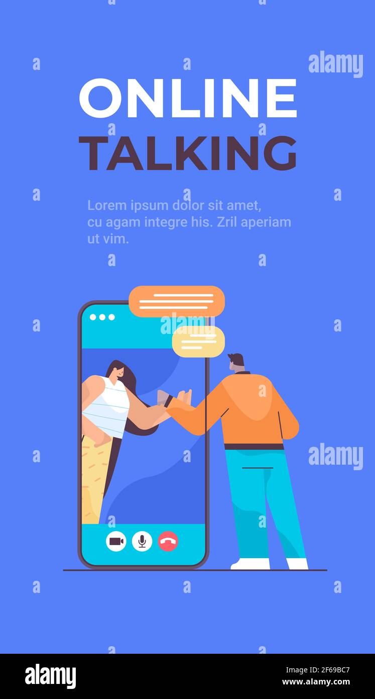 people chatting during video call social network chat bubble ...