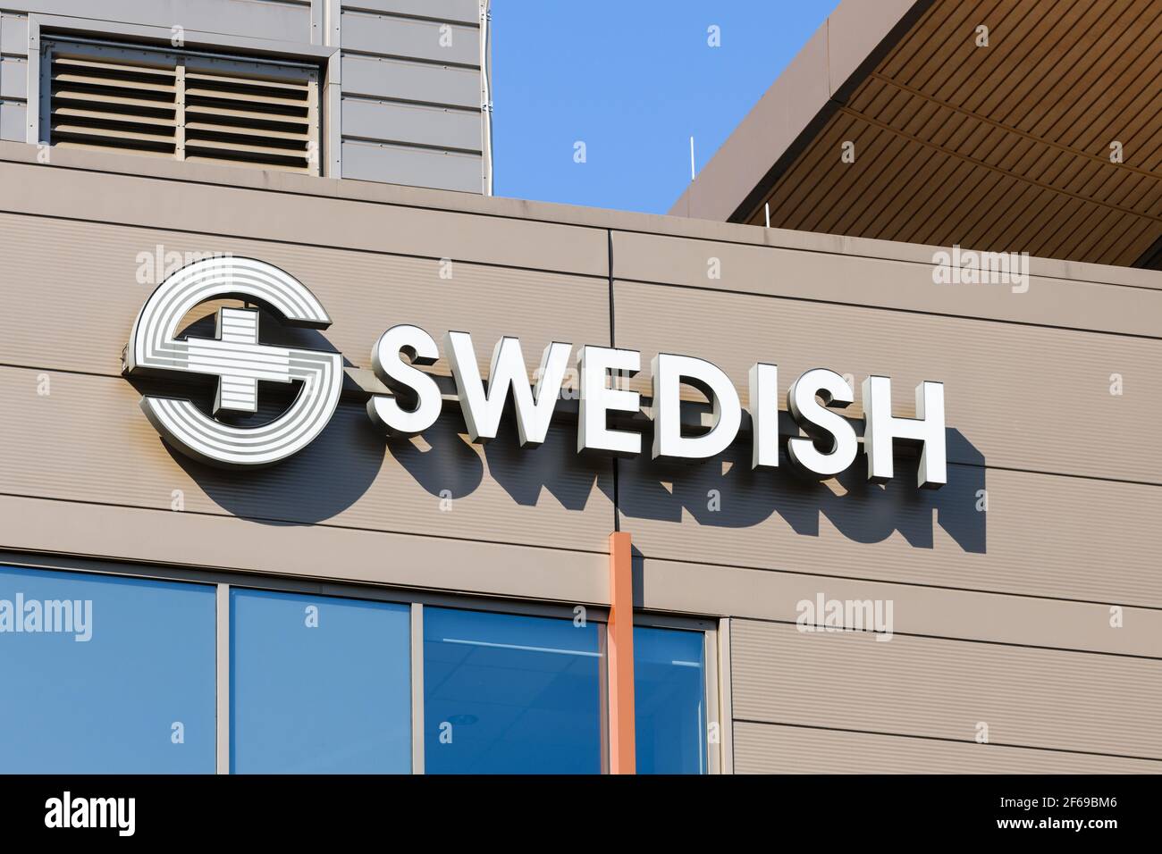 Issaquah, WA, USA - March 30, 2021; Logo on a pale colored modern ...