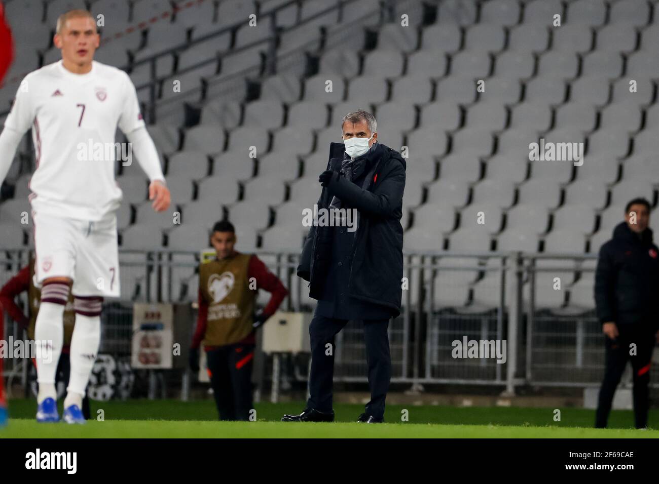 ISTANBUL, TURKEY - MARCH 30: coach Senol Gunes of Turkey during the ...