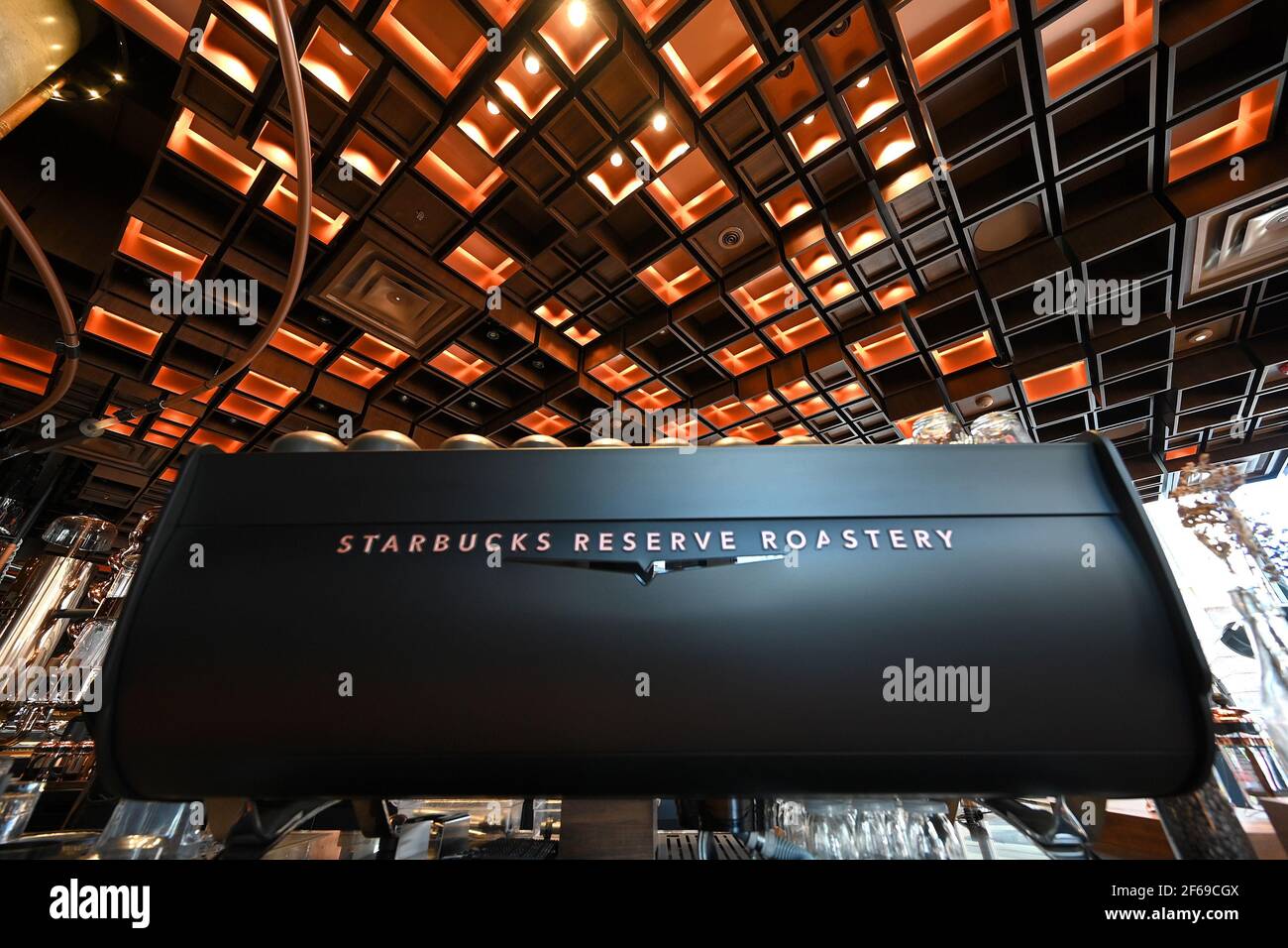 Interior view of Starbucks Reserve Roastery on its 50th Anniversary ...