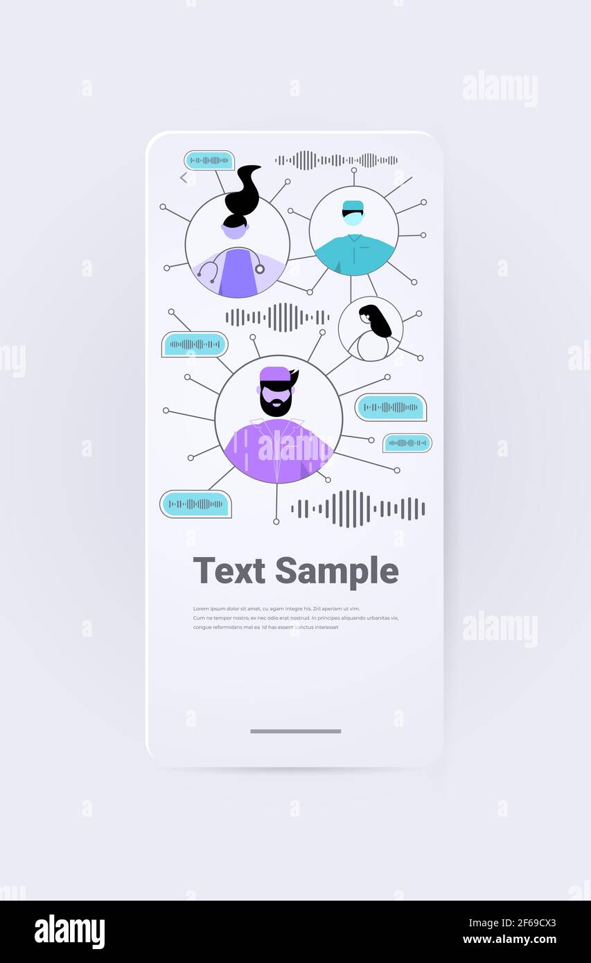 hands using smartphone communicate by voice messages audio chat ...