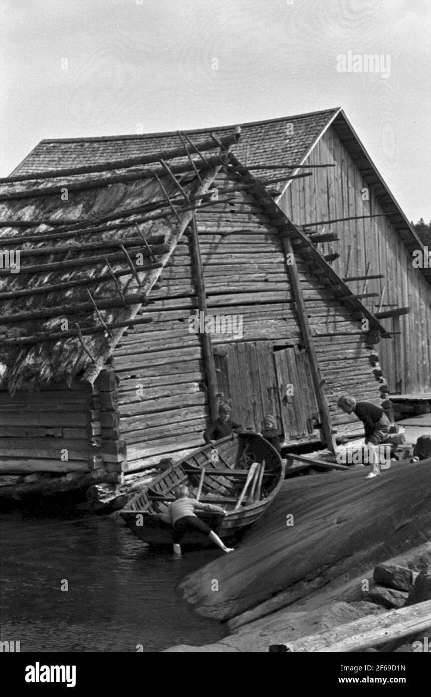 Family fishing trip Black and White Stock Photos & Images - Alamy