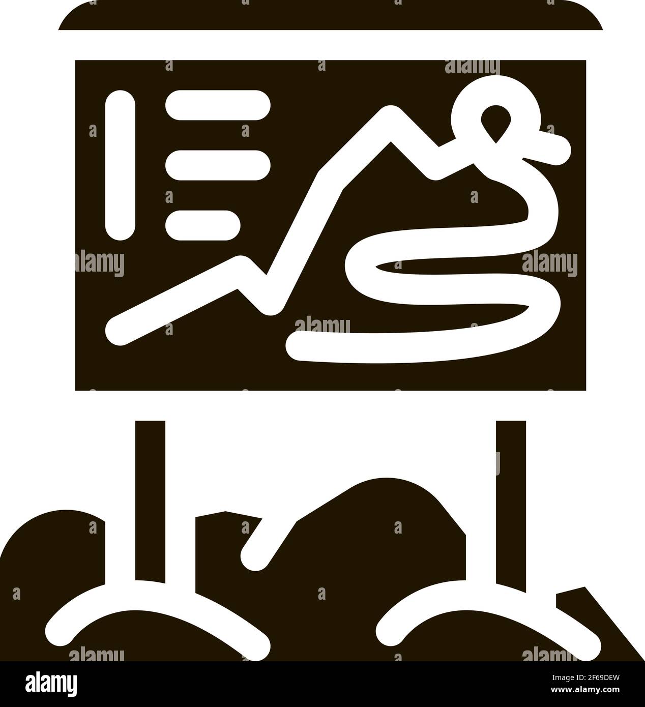 ski resort direction map icon Vector Glyph Illustration Stock Vector ...