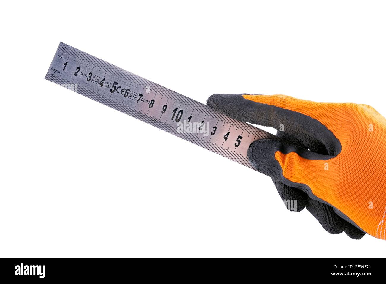 Hand-held metal ruler for mechanical measurements. Accessories for ...