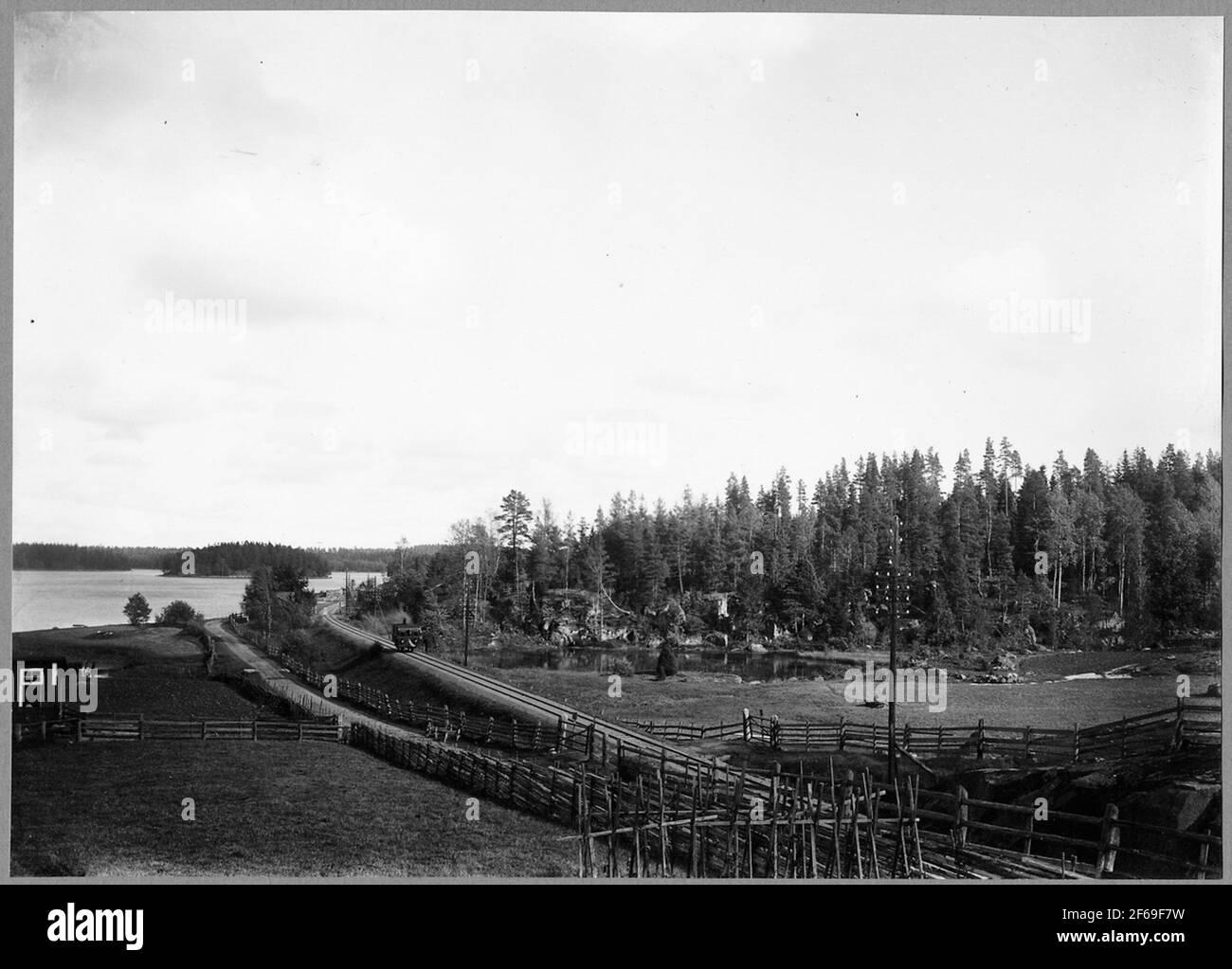 The steam purse on the inspection trip at Fagersand on the line between ...