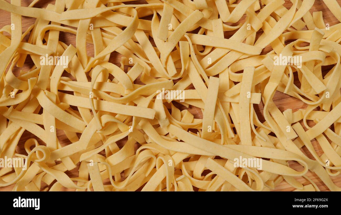Italian pasta in top-down close up view - beautiful background Stock ...