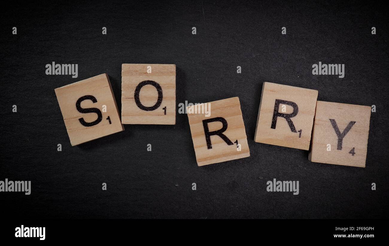 Sorry handwritten reminder paper hi-res stock photography and images ...
