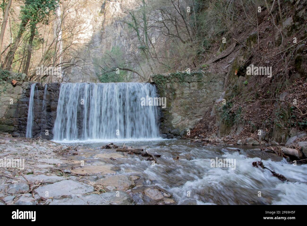 The waterfall in Vilpian / Vilpiano. The secondary drop, with the main ...