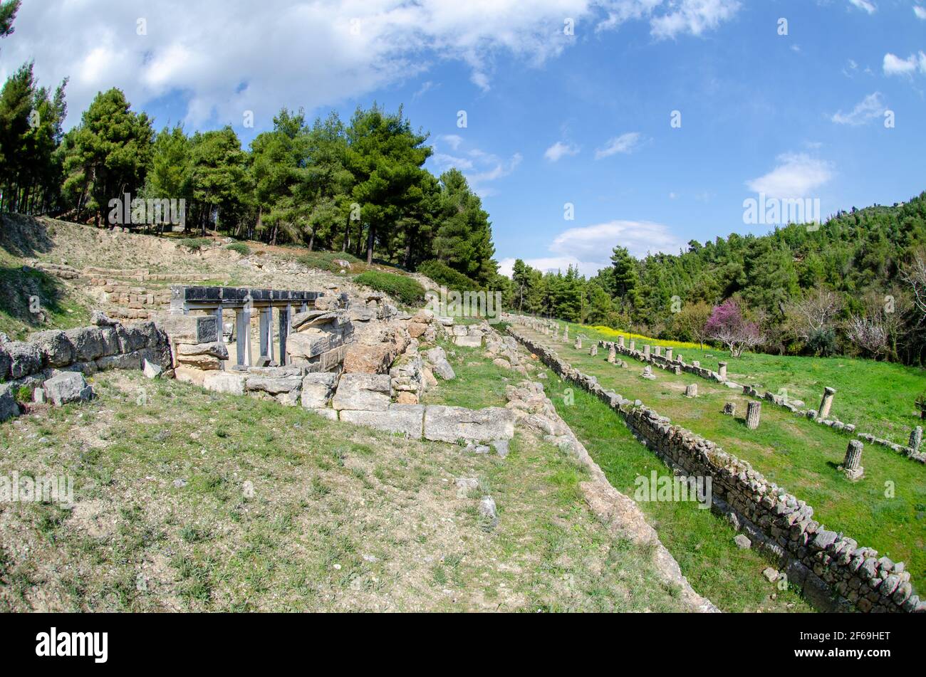 The theatre of the skene Amphiareion oropos Greece Stock Photo - Alamy