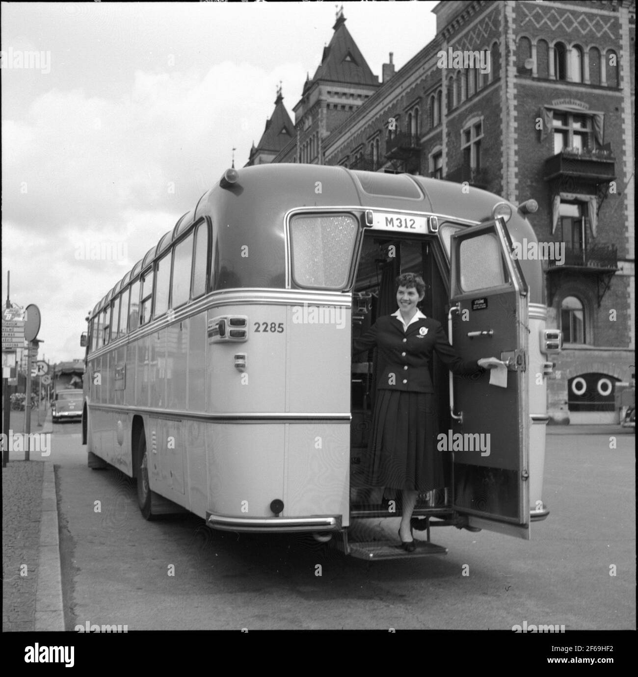 Helsingborg. View for the core, bus square. Scania Vabis B63 2285 ...