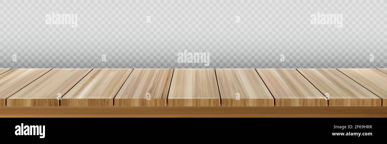 Large table top, wooden texture from boards, transparent background ...