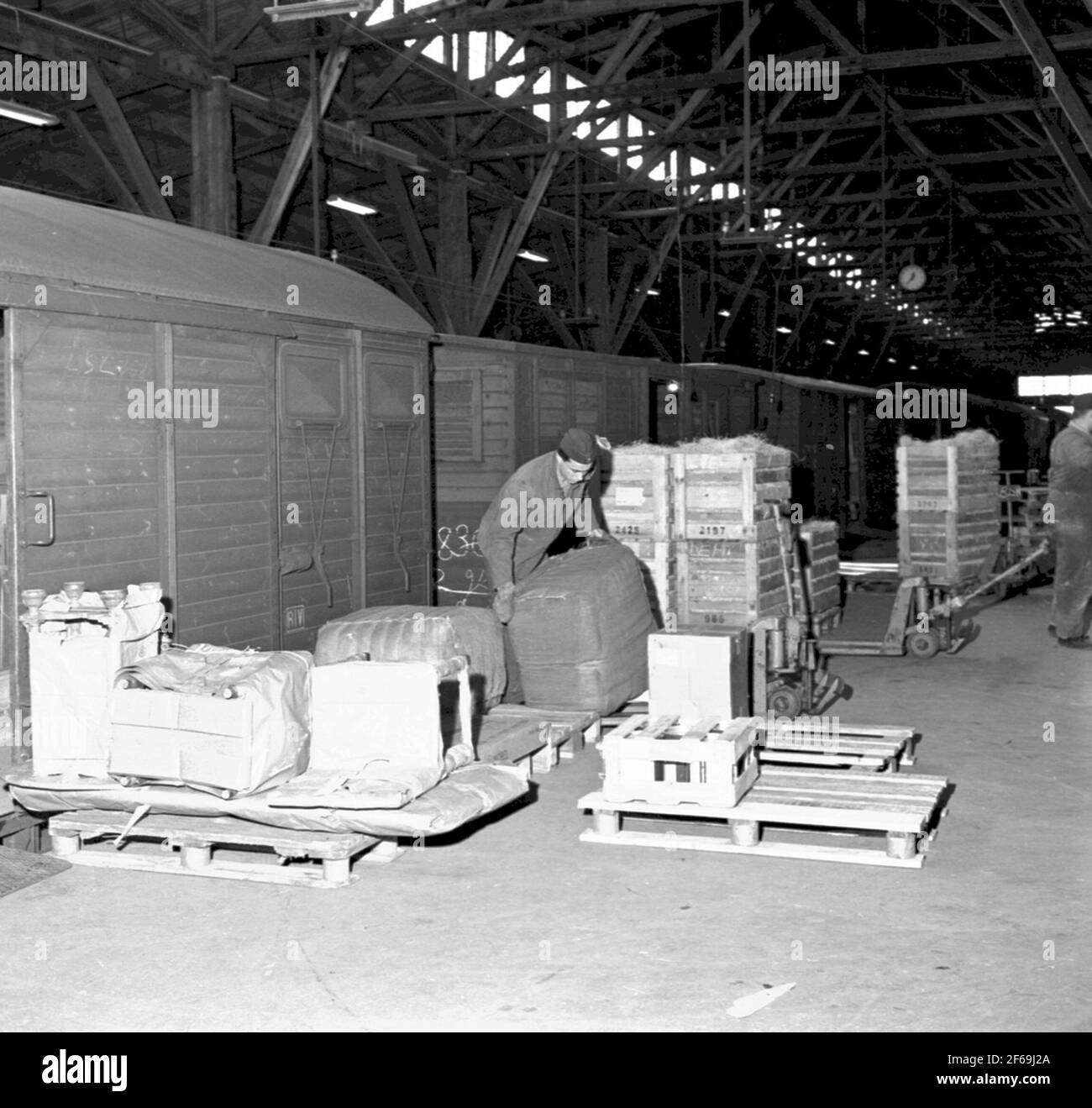 Transhipment magazine, sorting of arriving goods Stock Photo - Alamy