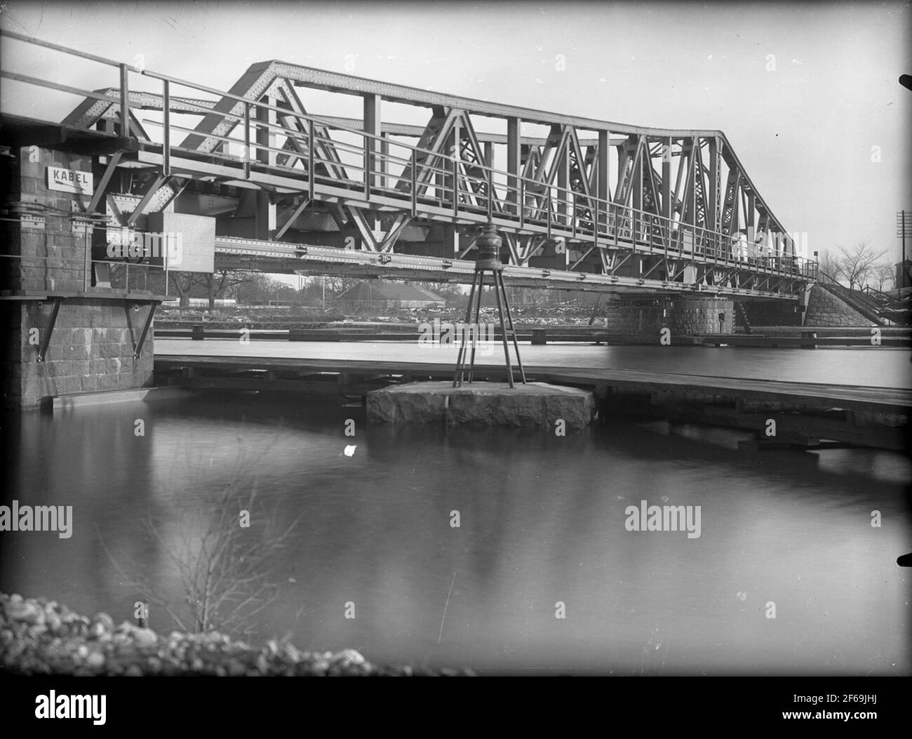 The swing bridge from the north Stock Photo - Alamy