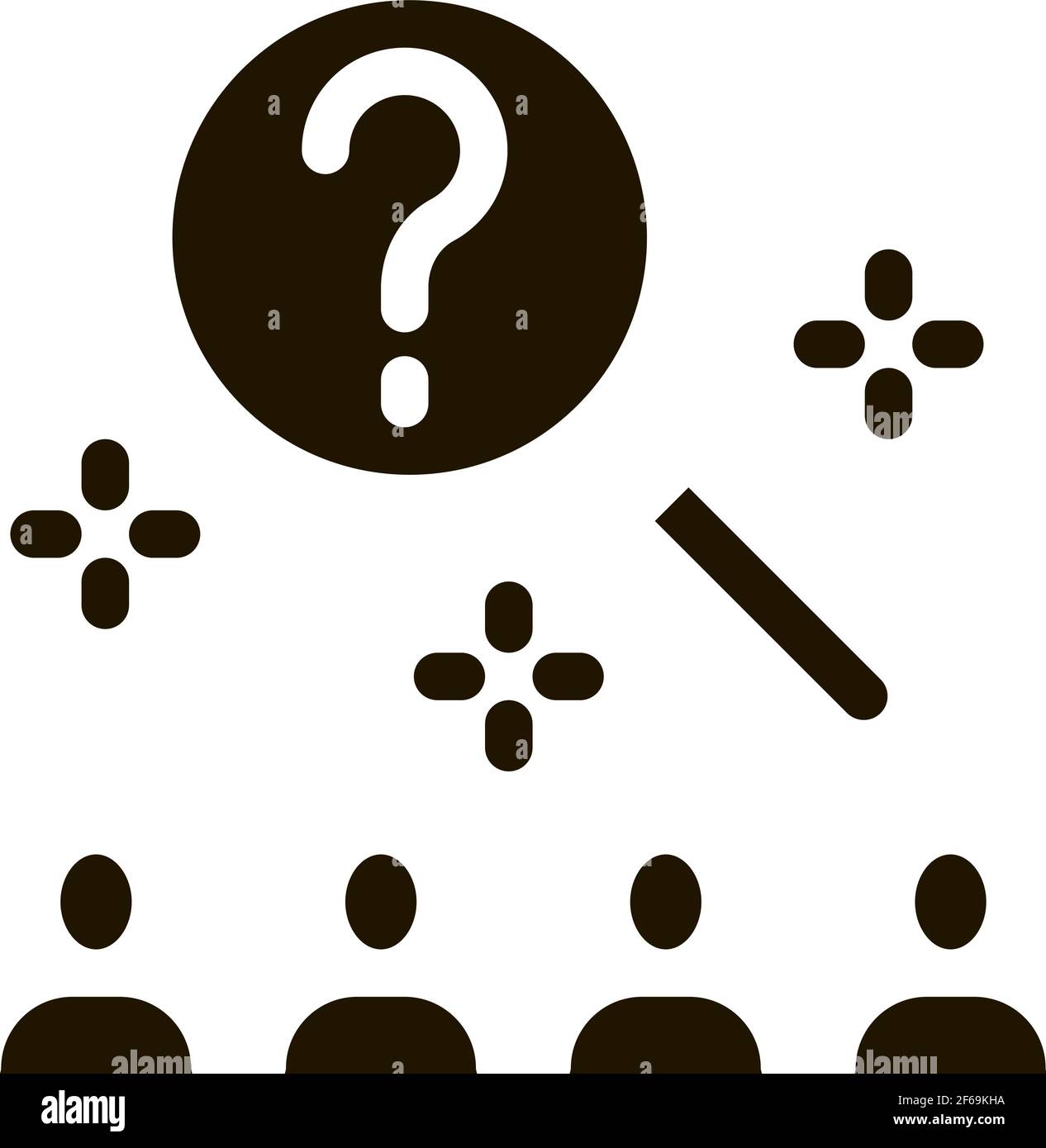 research audience question icon Vector Glyph Illustration Stock Vector ...