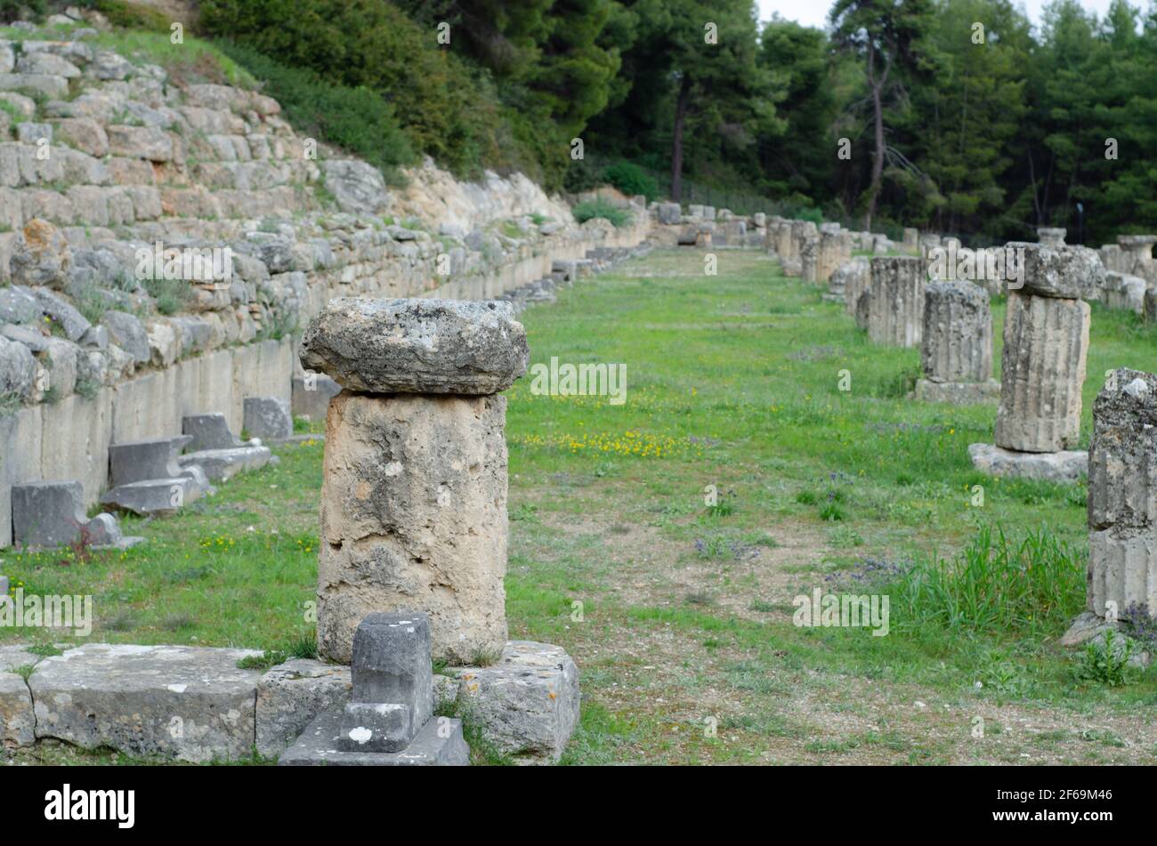 The Amphiareion of Oropos Greece naturalerosion harmed the cloumns of ...