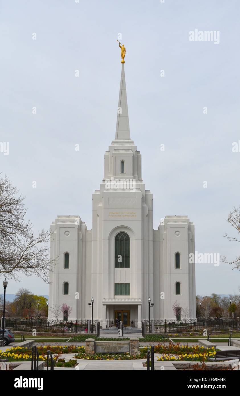 Brigham City LDS Temple Stock Photo - Alamy