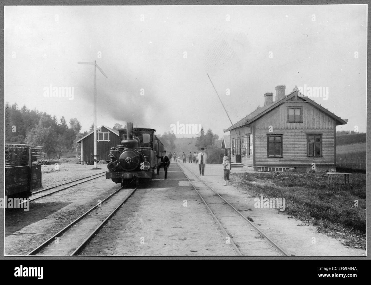 Jönköping Gripenberg's railway, JGJ Lok 5 with personal train ready for ...