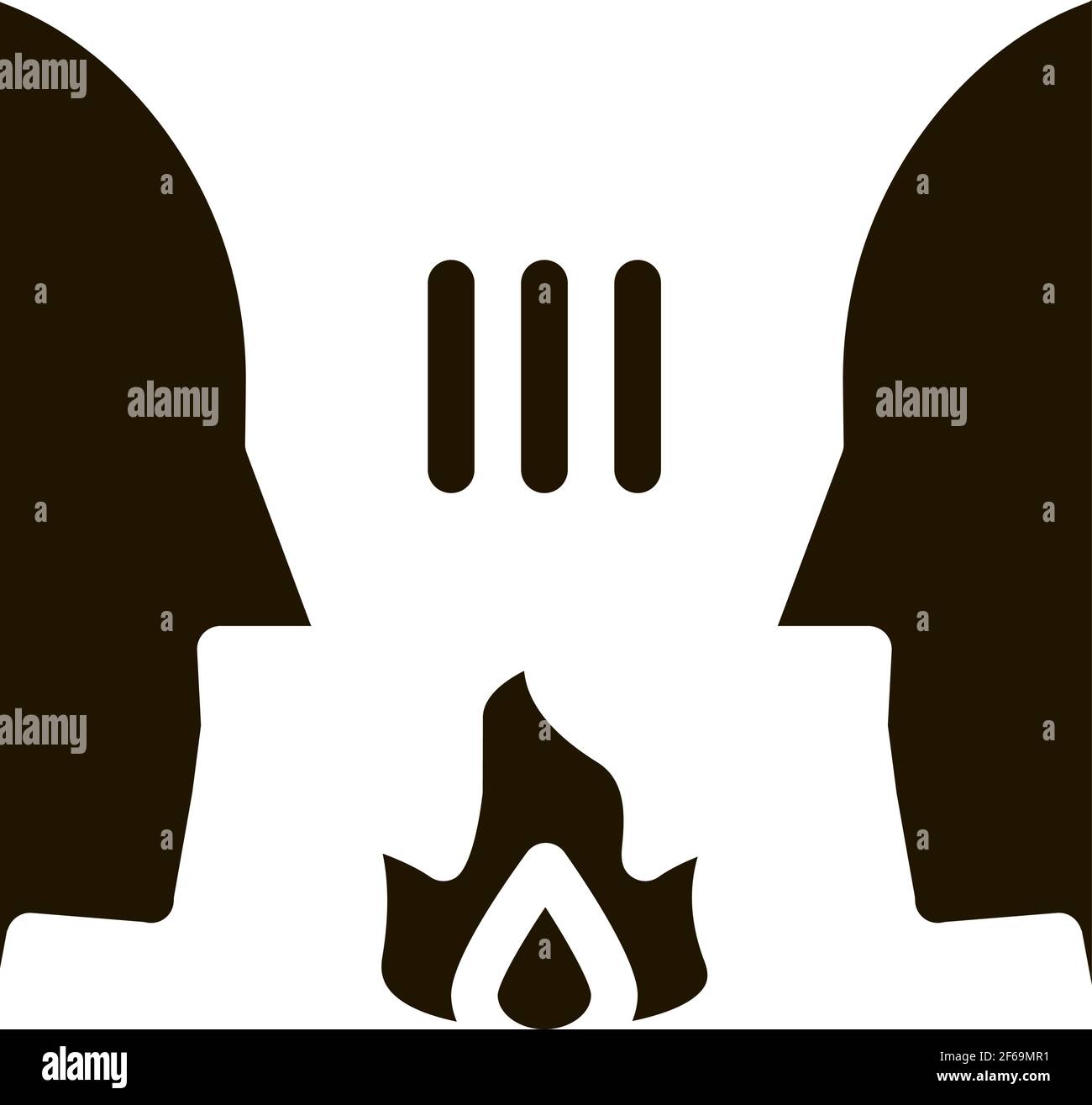 interracial conflict icon Vector Glyph Illustration Stock Vector Image ...