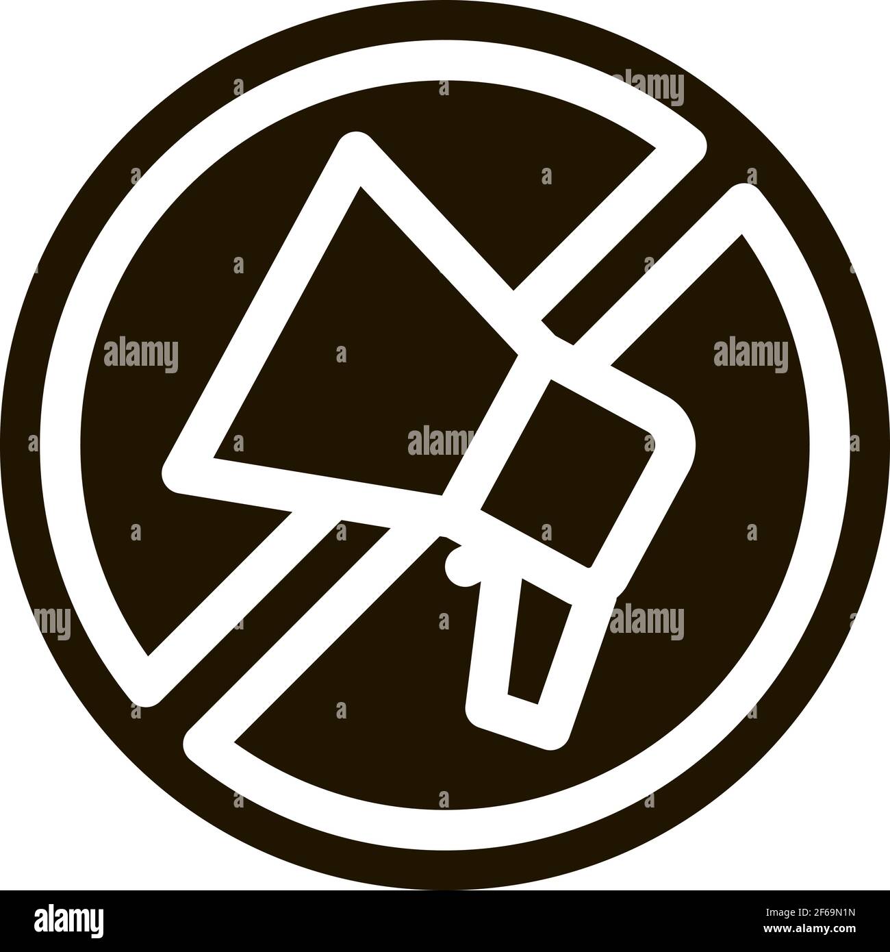 loudspeaker crossed out sign icon Vector Glyph Illustration Stock ...