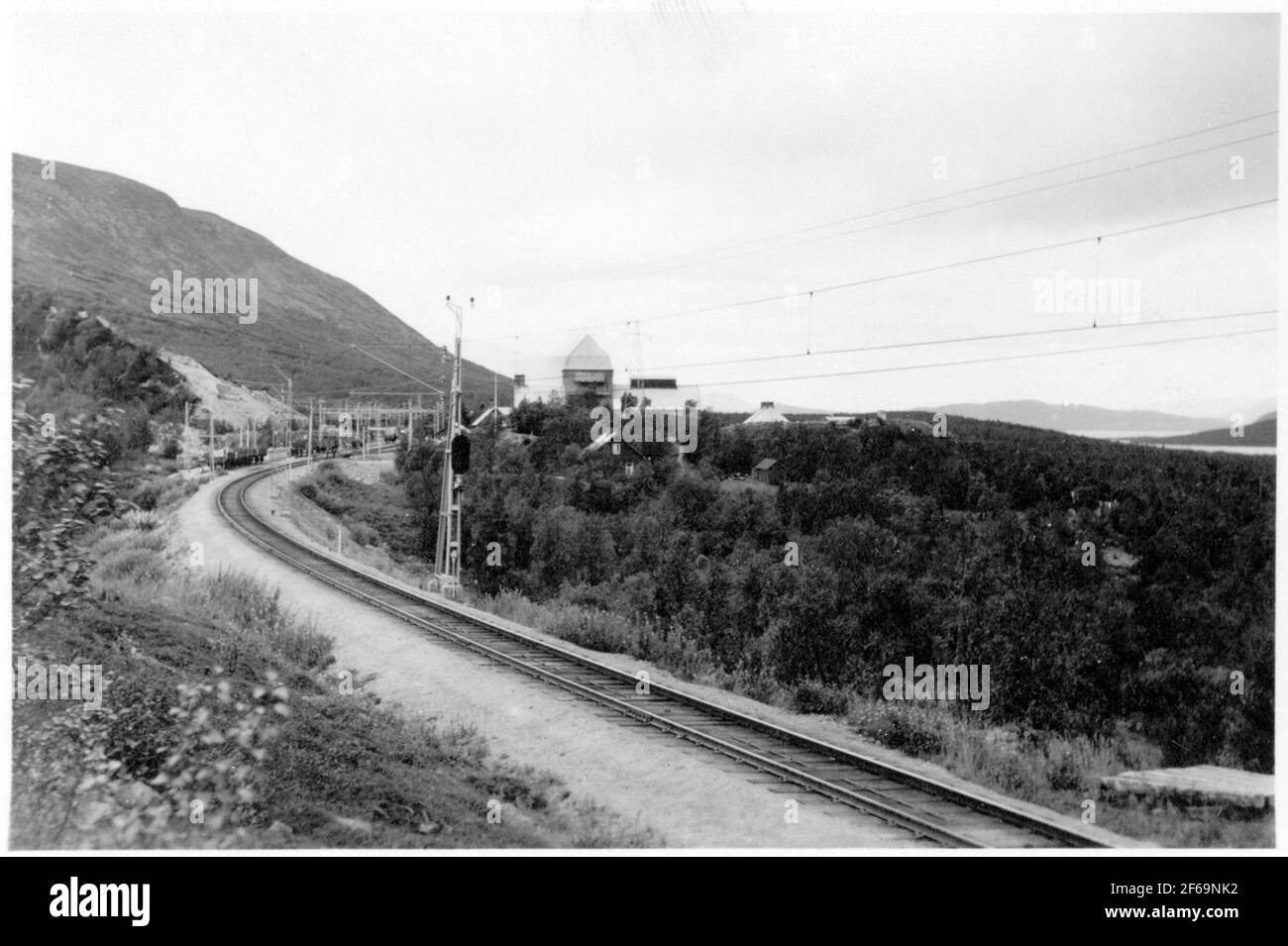 The entrance to Torneträsk station Stock Photo - Alamy
