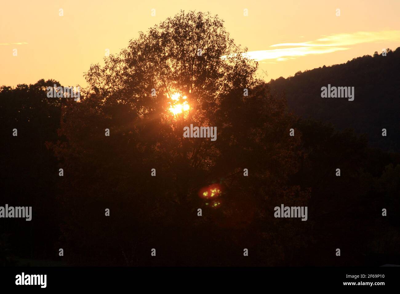 Sunset in the Blue Ridge Mountains, VA, USA. Fall landscape Stock Photo ...