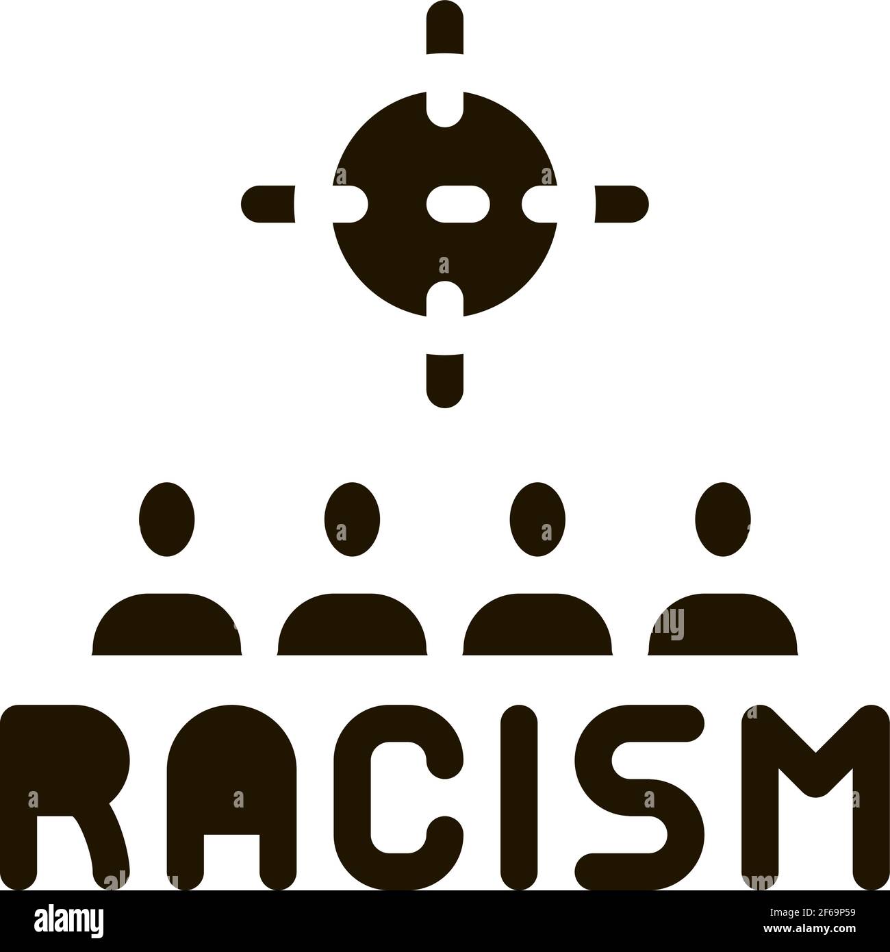racism target aim icon Vector Glyph Illustration Stock Vector Image ...
