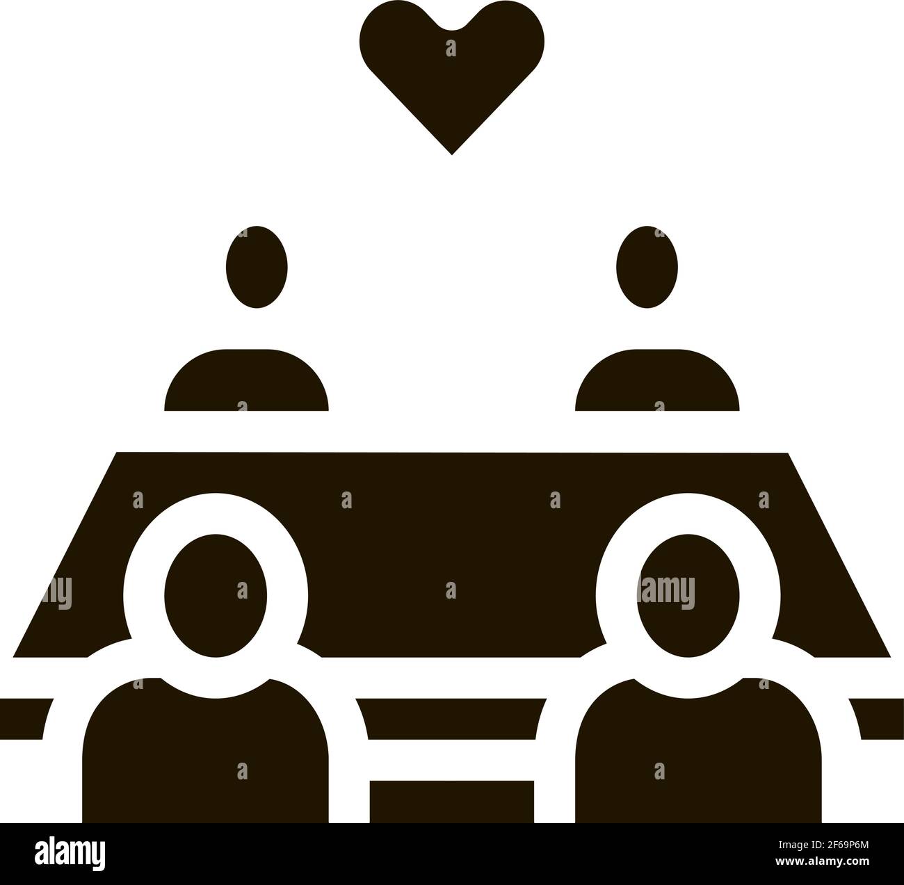 multiracial people sitting at table icon Vector Glyph Illustration ...