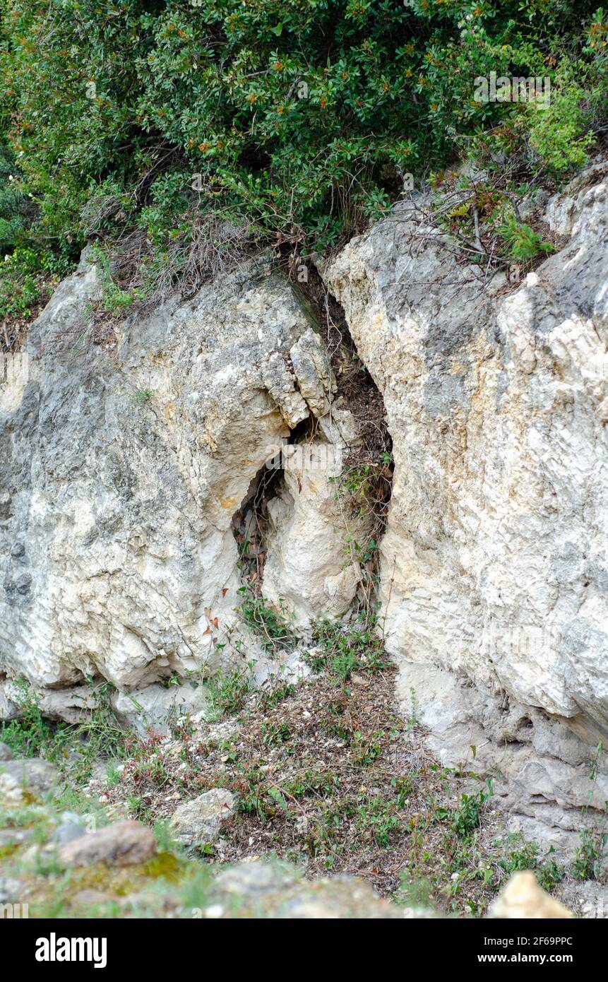 The Amphiareion of Oropos Greece, seismic surface rupture on the rock ...