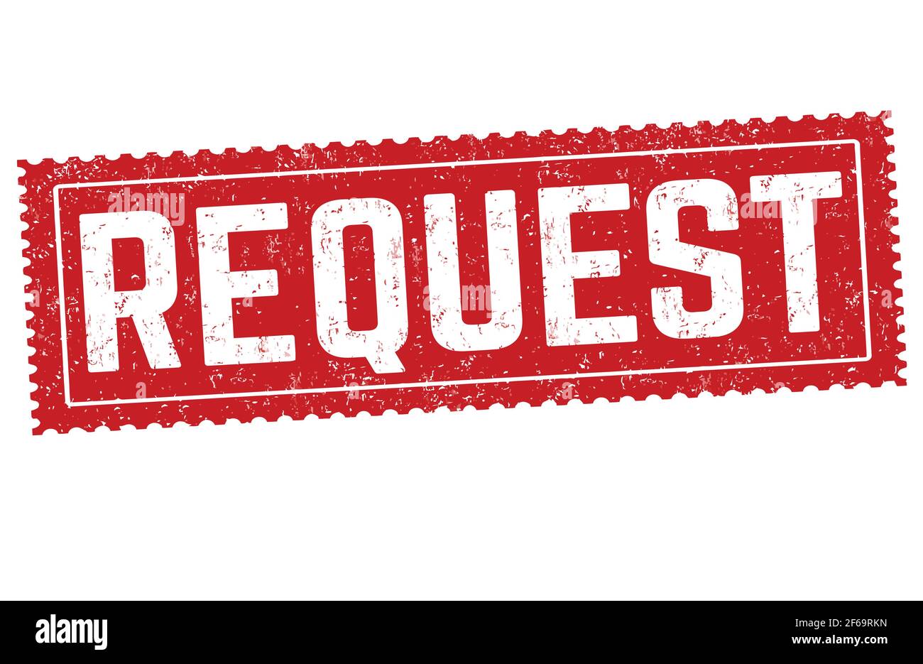 Request grunge rubber stamp on white background, vector illustration ...