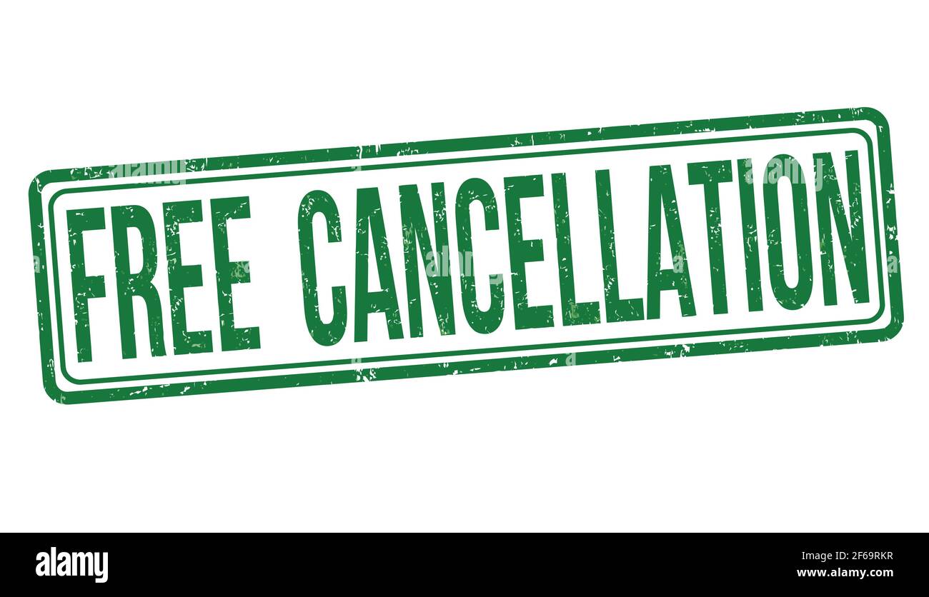 Free cancellation grunge rubber stamp on white background, vector ...