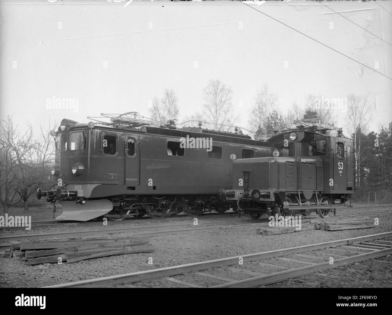 State Railways, SJ Ma 829 and SJ Za 267. Wagon & Machine Factory ASJ ...