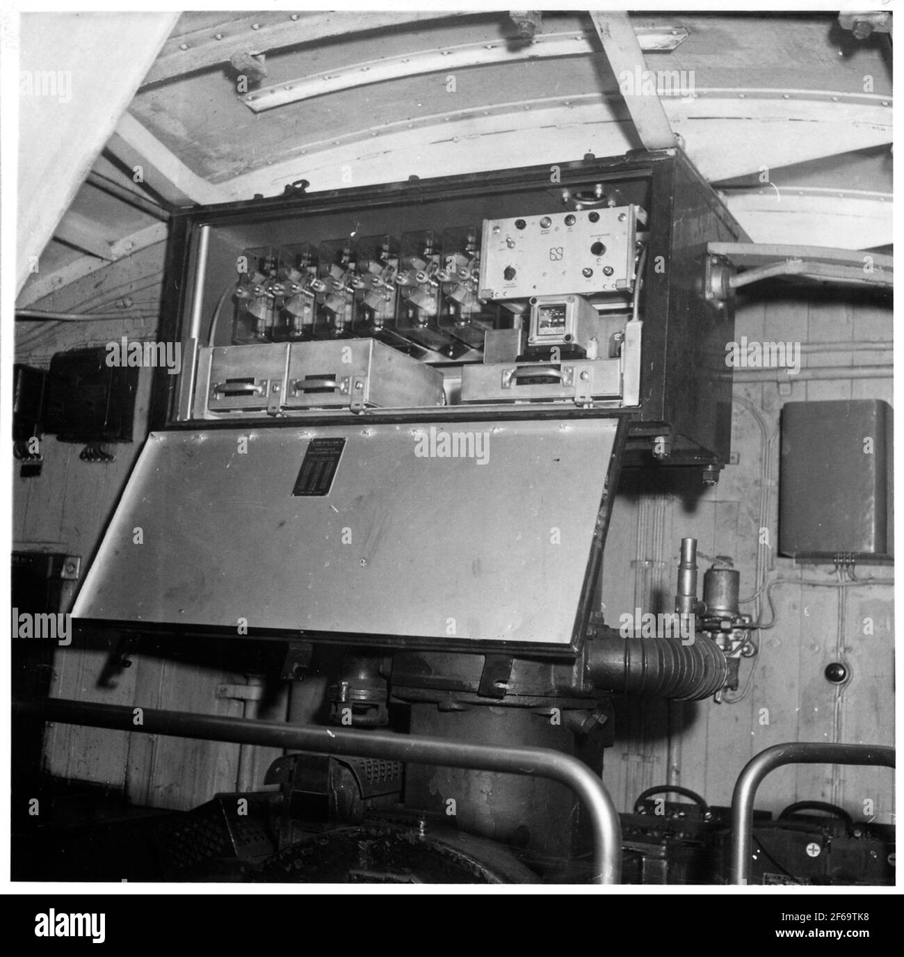 Cab signaling. Interior from Ellok belonging to the National Railways ...