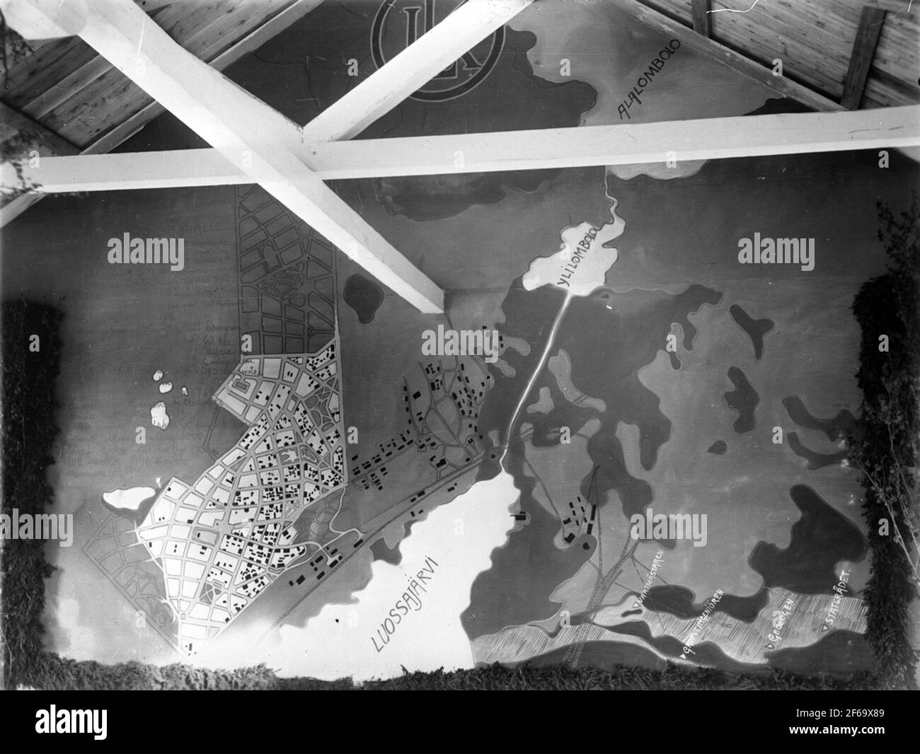 Second gable in the Royal Pavilion (map of Luossavaara Stock Photo - Alamy