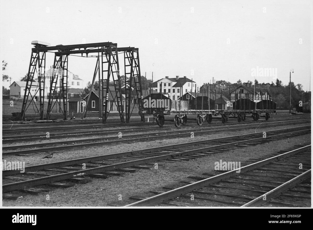 Ockelbo Bangården with travers for transhipment between Dala - Ockelbo ...