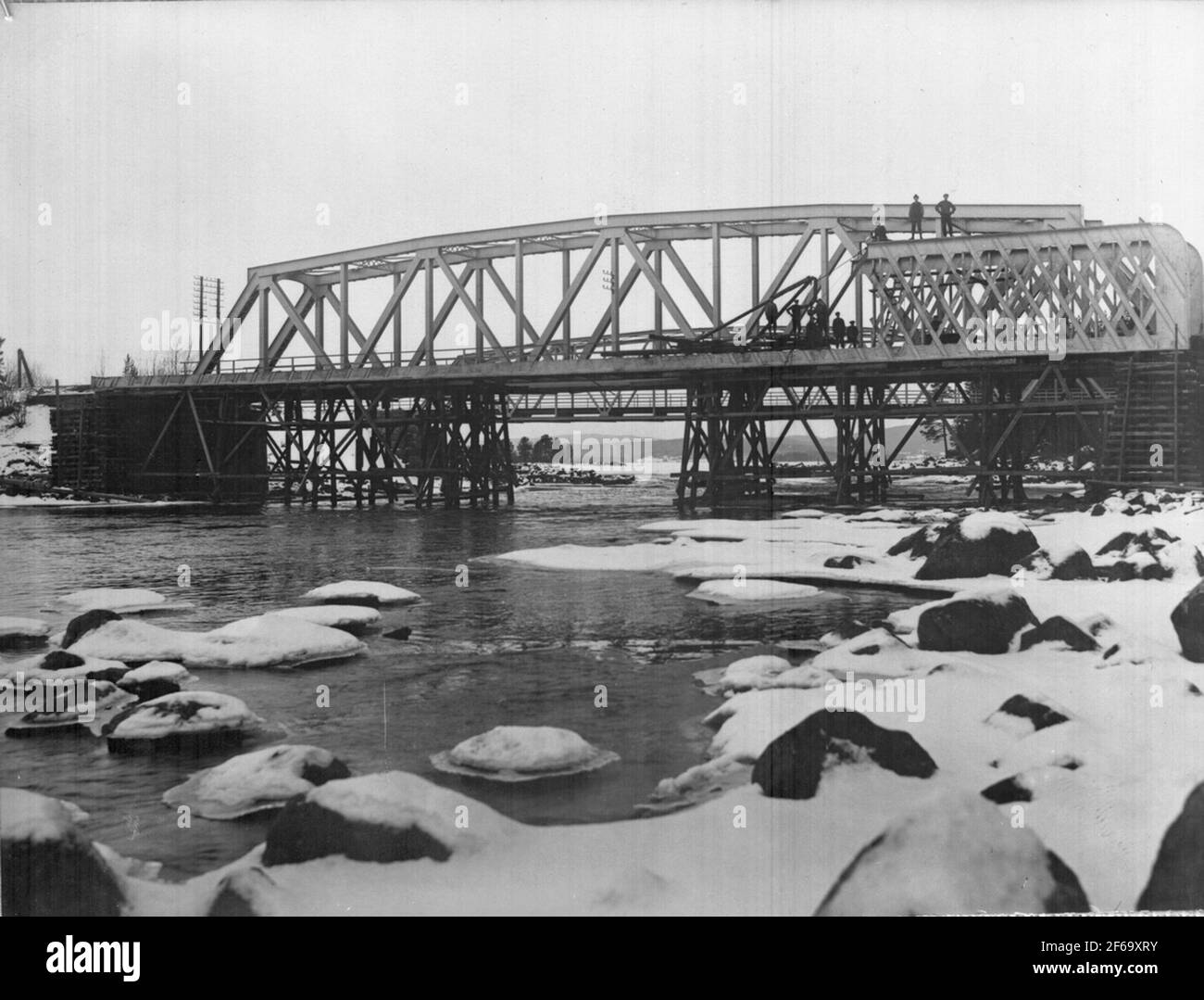 Bridge over Ljungan Stock Photo - Alamy
