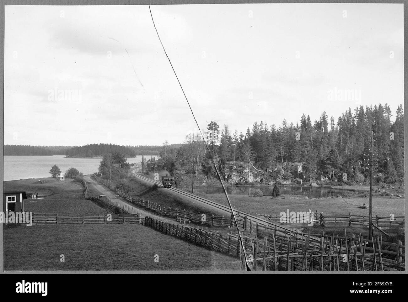 The steam purse on the inspection trip at Fagersand on the line between ...