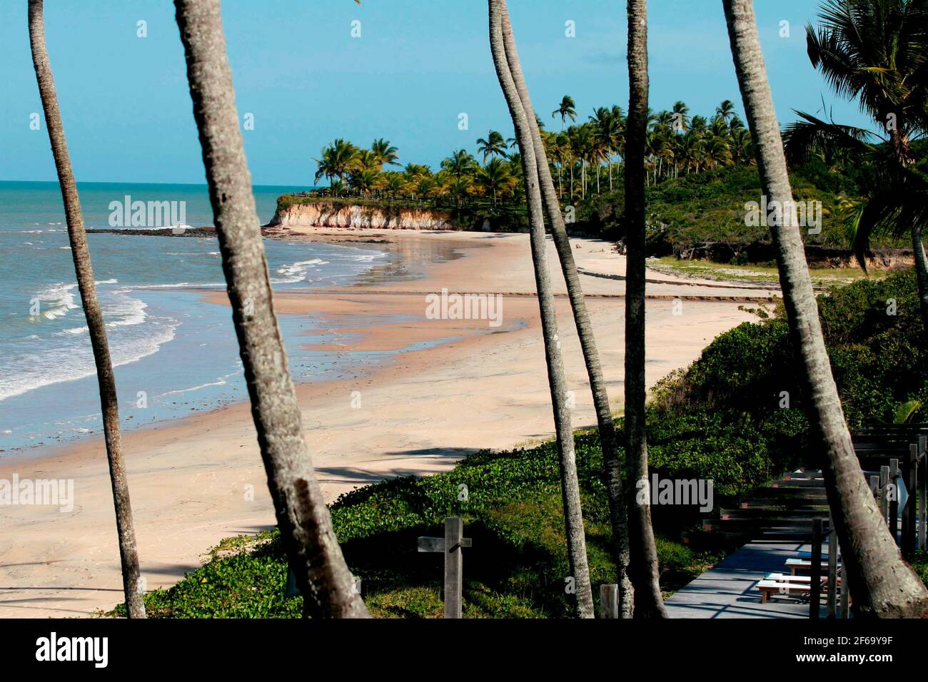 prado, bahia / brazil - august 5, 2008: view of the beach in the ...