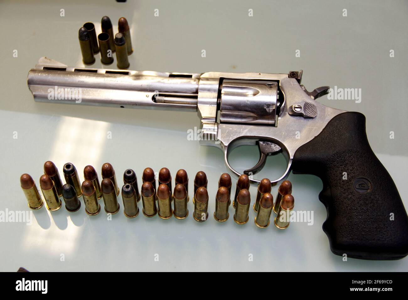salvador, bahia / brazil - september 19, 2013: revolver caliber 38 ...
