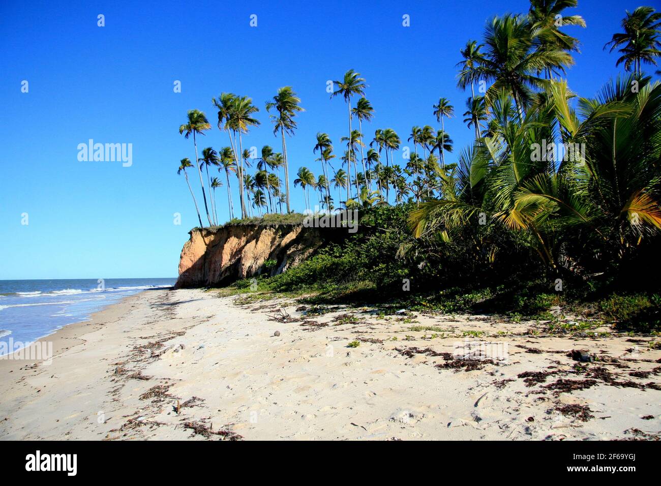 prado, bahia / brazil - july 18, 2008: view of the beach in the ...