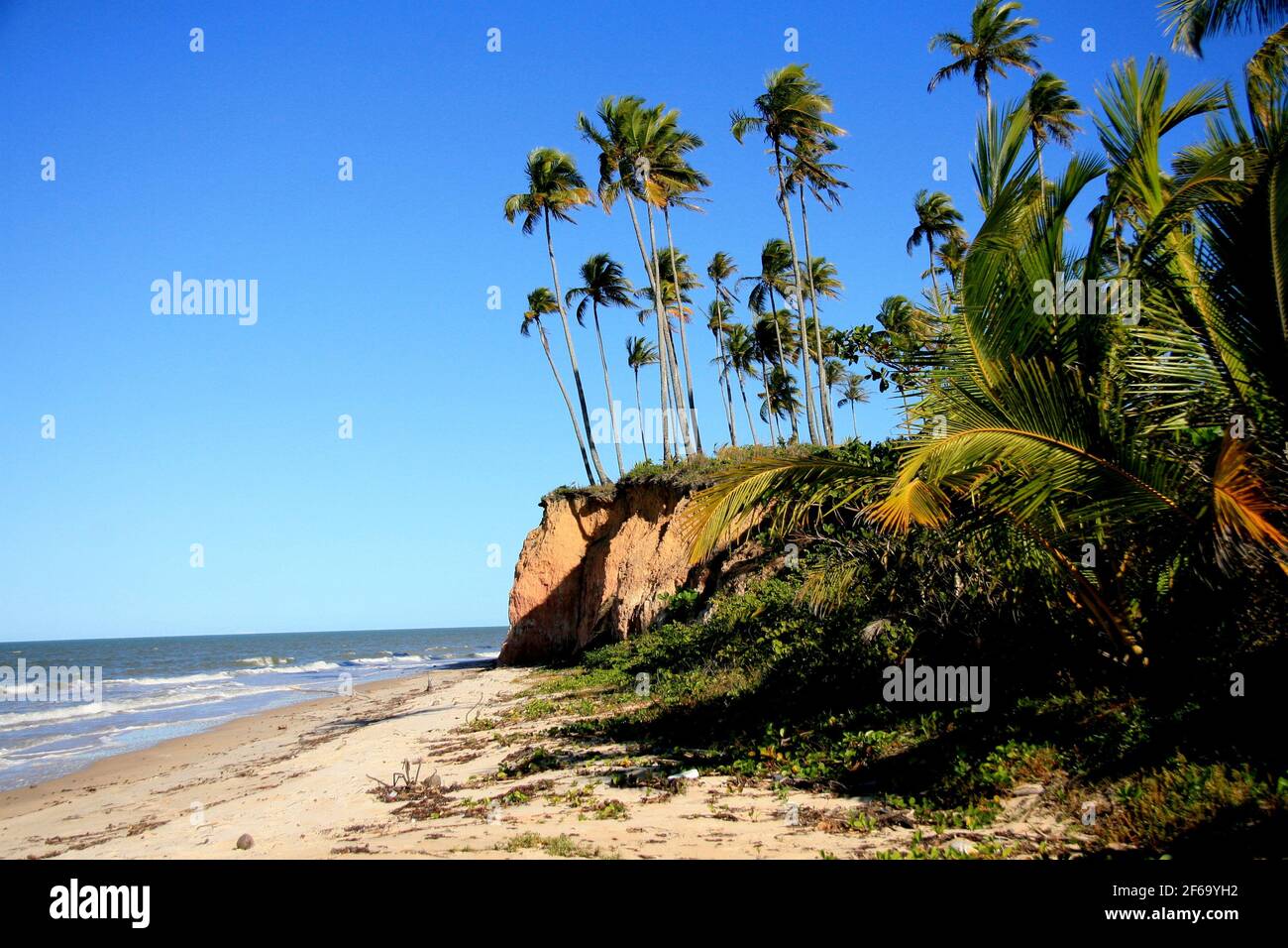 prado, bahia / brazil - july 18, 2008: view of the beach in the ...