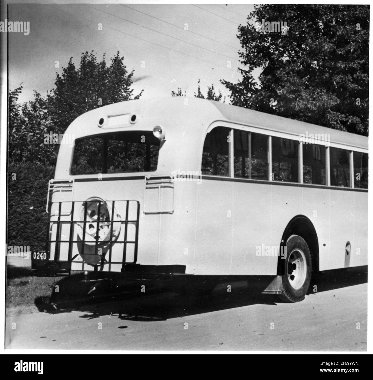 Back of bus Stock Photo - Alamy