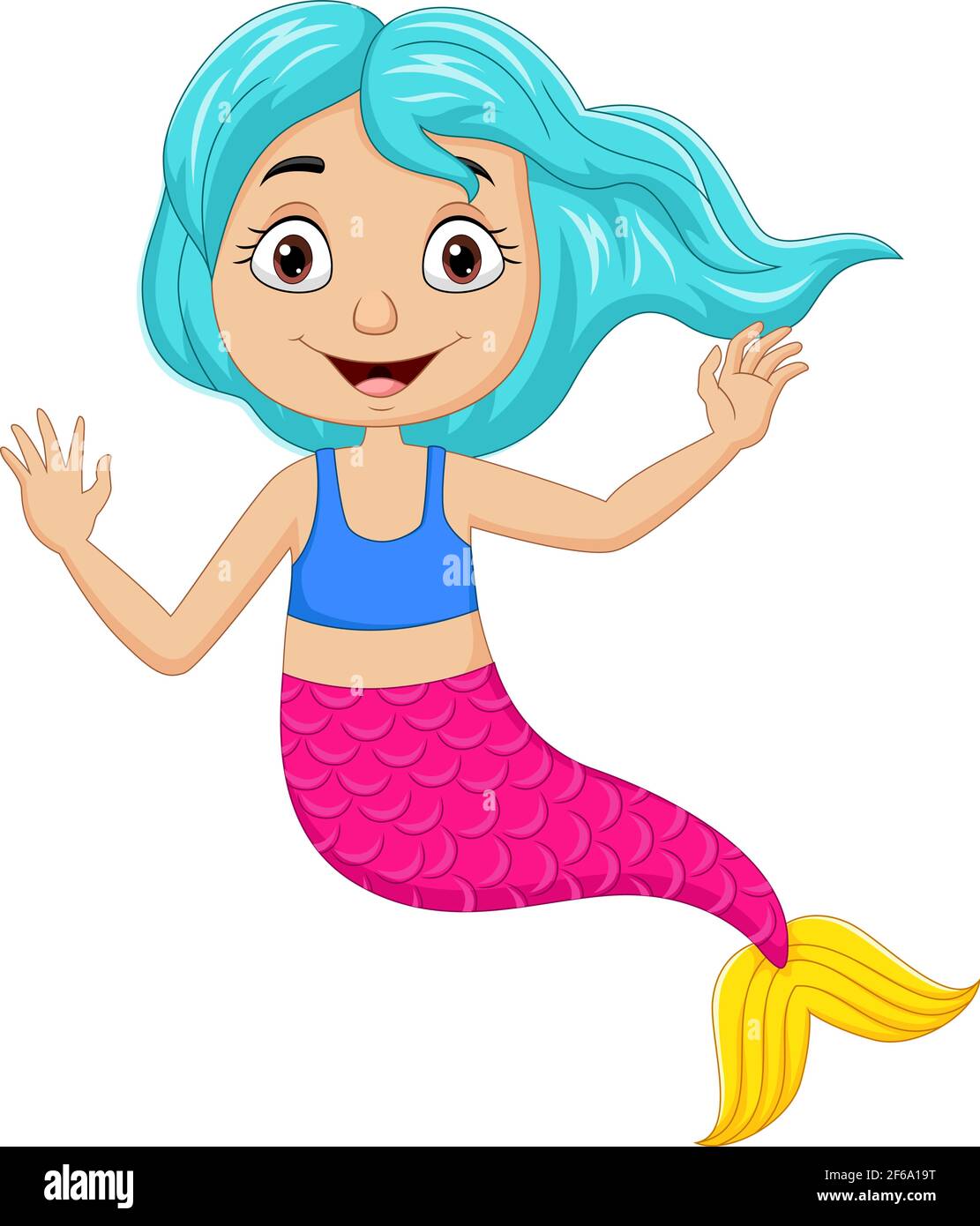 Cartoon pink mermaid hi-res stock photography and images - Alamy