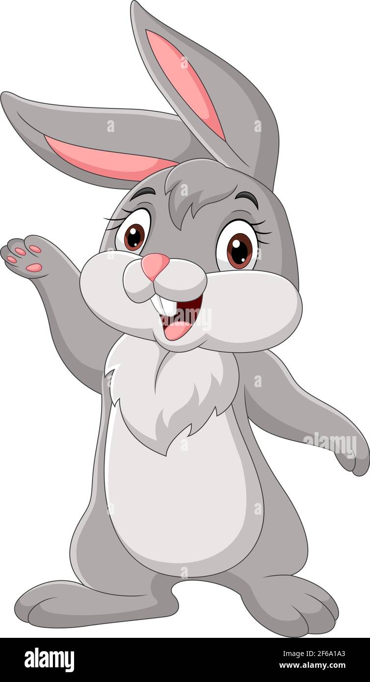 Rabbit waving Cut Out Stock Images & Pictures - Alamy