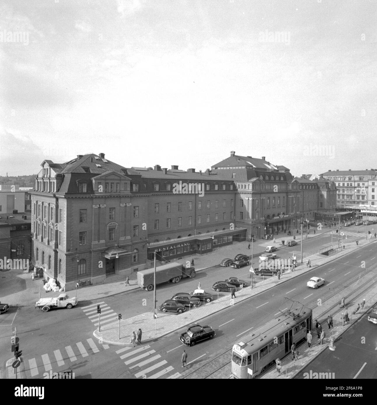 Stockholm Central. Vasagatan in the front edge of the image Stock Photo ...